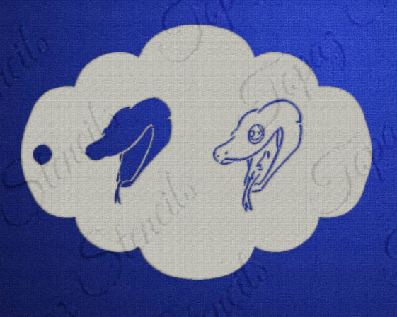 Topaz Stencils | Face Painting Stencil - Mark the 2 Step Snake Face (1 ...