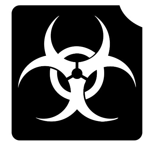 Art Factory | Glitter Tattoo Stencil - (600) Biohazard - 5 Pack - #179 ...