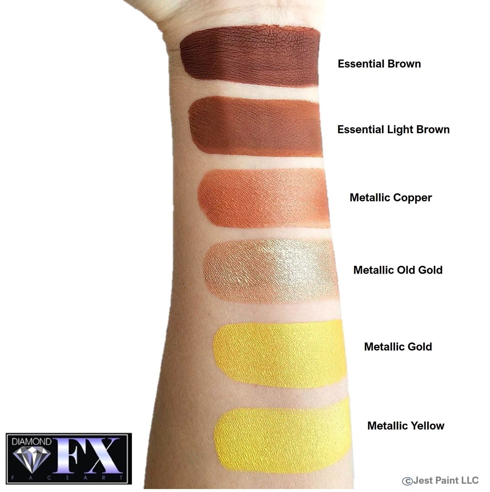 Diamond FX Face Paint - Metallic Old Gold 30gr — Jest Paint - Face ...