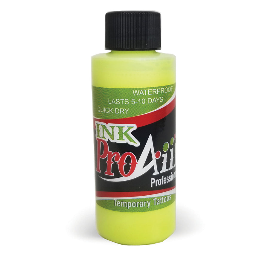 ProAiir INK Alcohol-Based Airbrush Paint 2oz - Flo Yellow (SFX - Non C ...