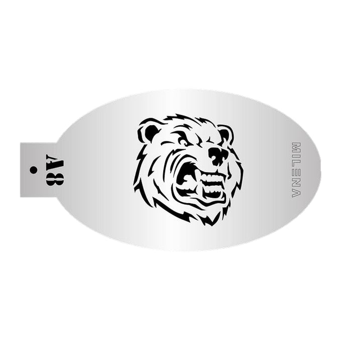 Grizzly Bear Face Stencil