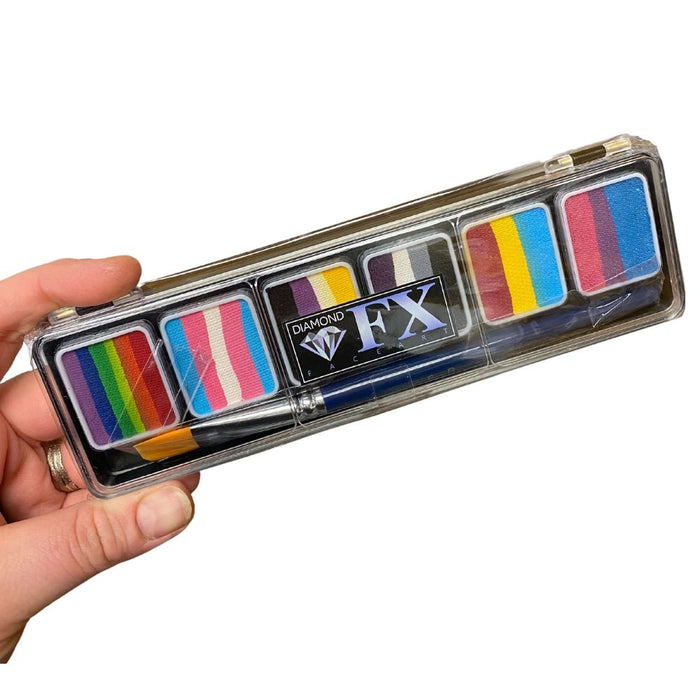 Diamond FX Face Paint | 6 x 6gr Split Cake Palette - Matte Colors - PR ...