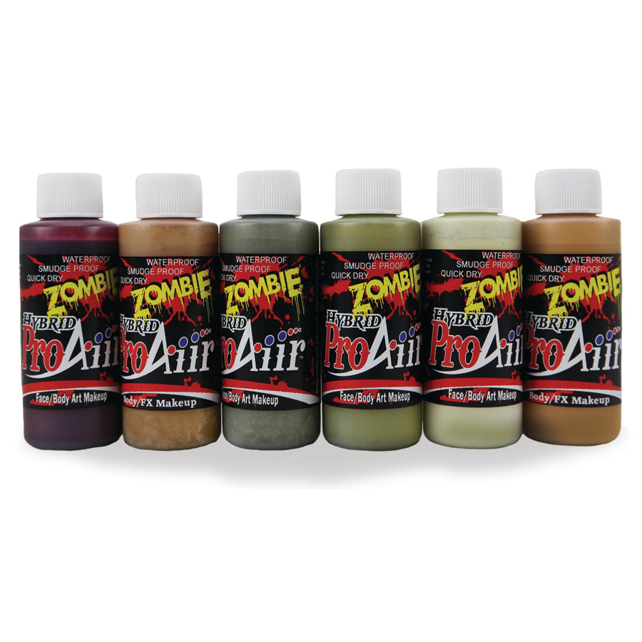 ProAiir Alcohol Based Hybrid Airbrush Body Paint Set - 6 Colors - ZOMB ...