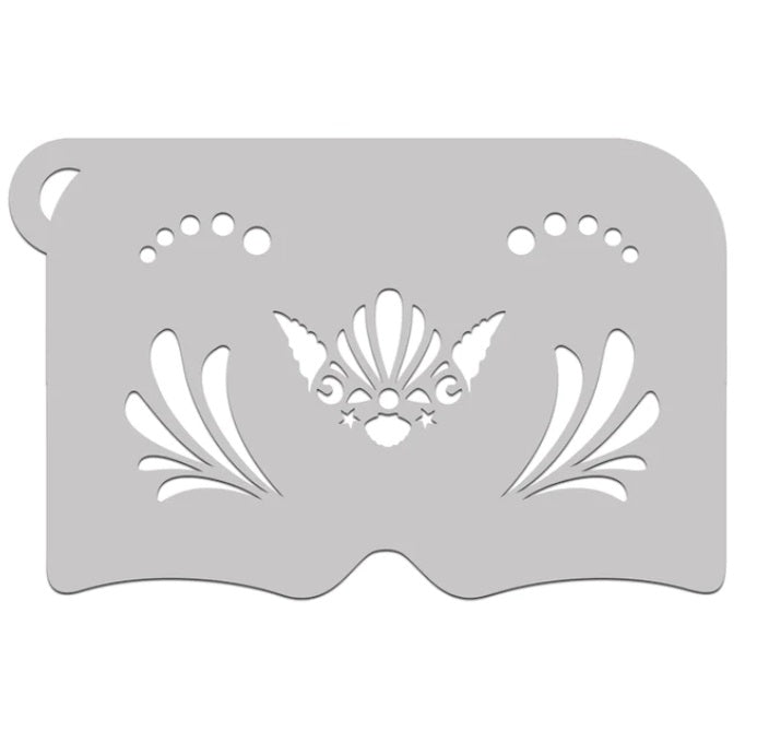 Ooh! Face Painting Stencil | Mermaid Crown Mask (K21) — Jest Paint ...